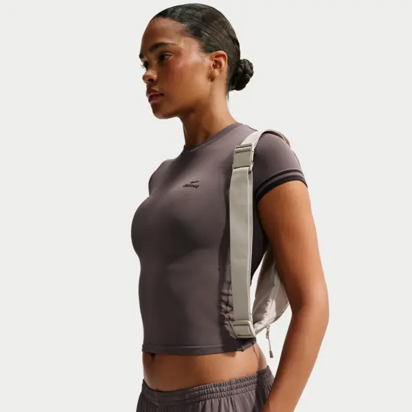 Nike Skims Stretch Knit Cropped Crew-neck Top