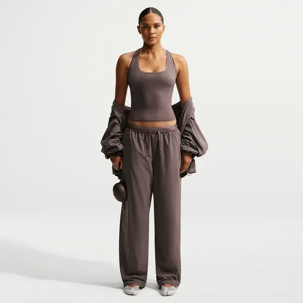 Nike Skims Stretch Nylon Oversized Pants - Brown