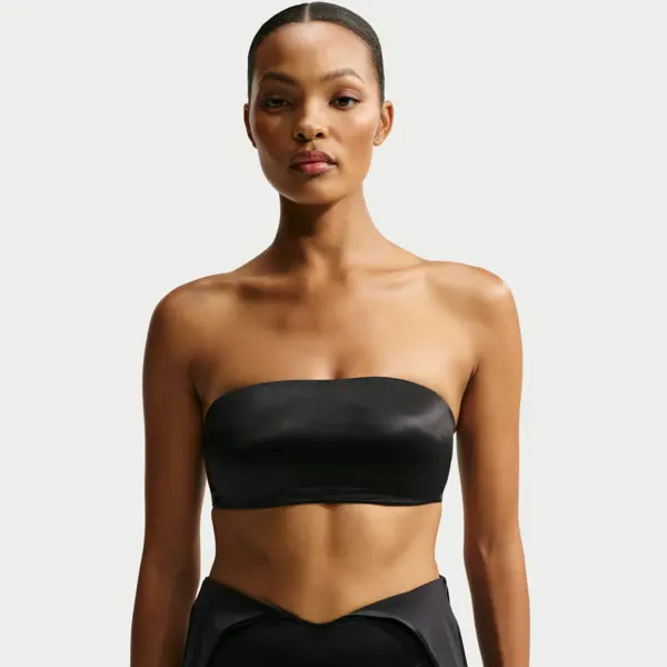 Nike Skims Satin Shine Convertible Bandeau Bra - Black