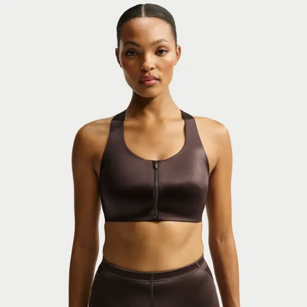 Nike Skims Satin Shine Front-zip Bra