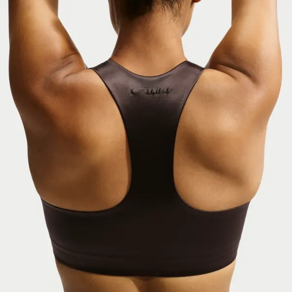 Nike Skims Satin Shine Front-zip Bra