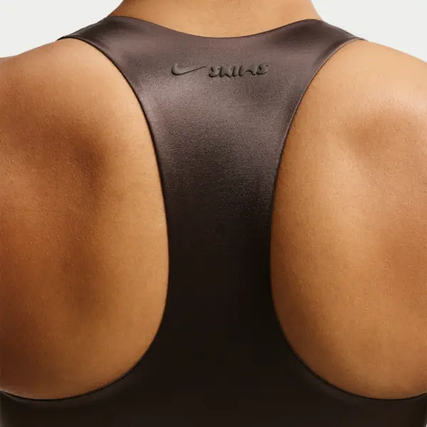 Nike Skims Satin Shine Front-zip Bra
