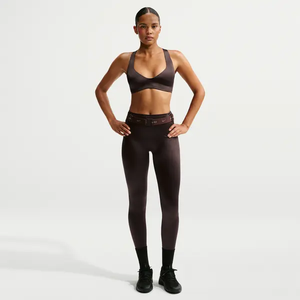 Nike Skims Satin Shine High-waisted Bonded 29" Leggings - Brown