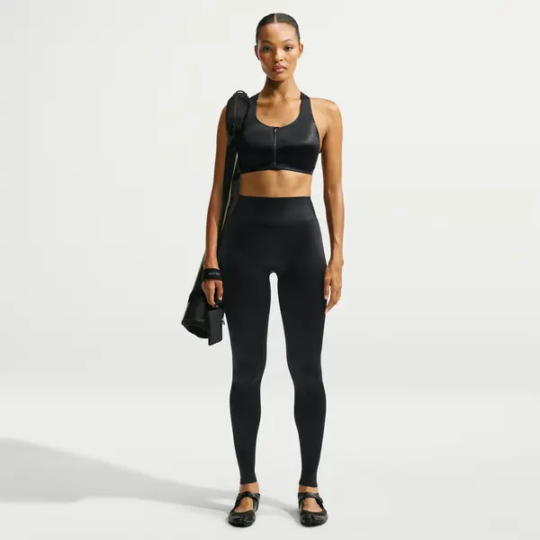 Nike Skims Satin Shine Front-zip Bra
