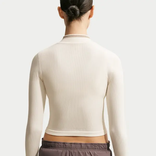 Nike Skims Ribbed Seamless Cropped Full-zip Jacket