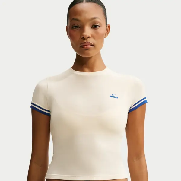 Nike Skims Stretch Knit Cropped Crew-neck Top