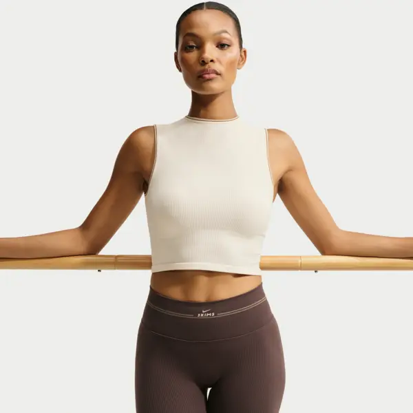 Nike Skims Ribbed Seamless Muscle Tank Top - White
