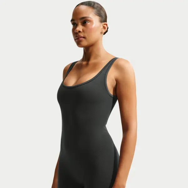 Nike Skims Ribbed Seamless Scoop-neck Bodysuit - Black