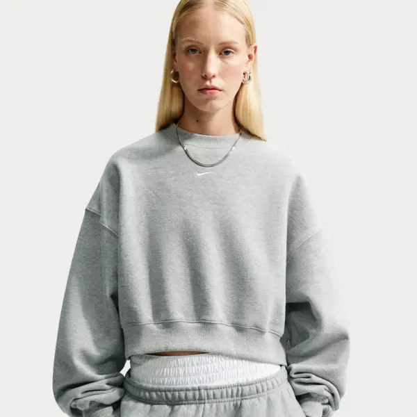 Nike Studio Fleece Oversized Cropped Crew