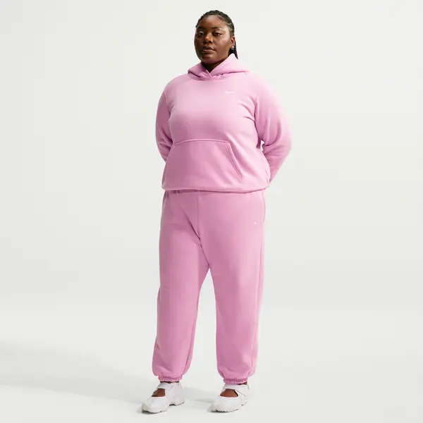 Nike Studio Fleece Medium Weight Oversized High-rise Cuffed Pants - Pink
