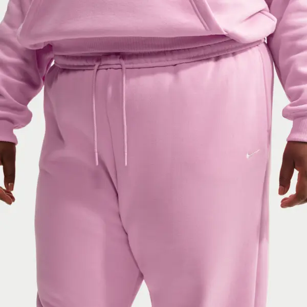 Nike Studio Fleece Medium Weight Oversized High-rise Cuffed Pants - Pink
