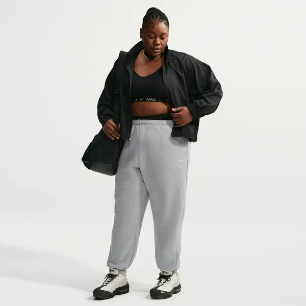 Nike Studio Fleece Medium Weight Oversized High-rise Cuffed Pants - Grey