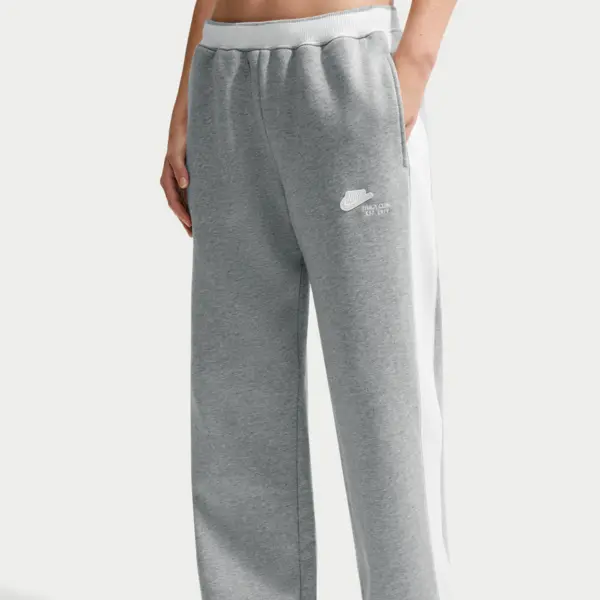 Nike Studio Fleece Medium Weight Run Club Mid-rise Track Pants - Grey