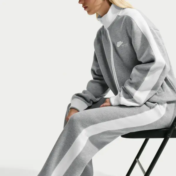 Nike Studio Fleece Medium Weight Run Club Mid-rise Track Pants - Grey