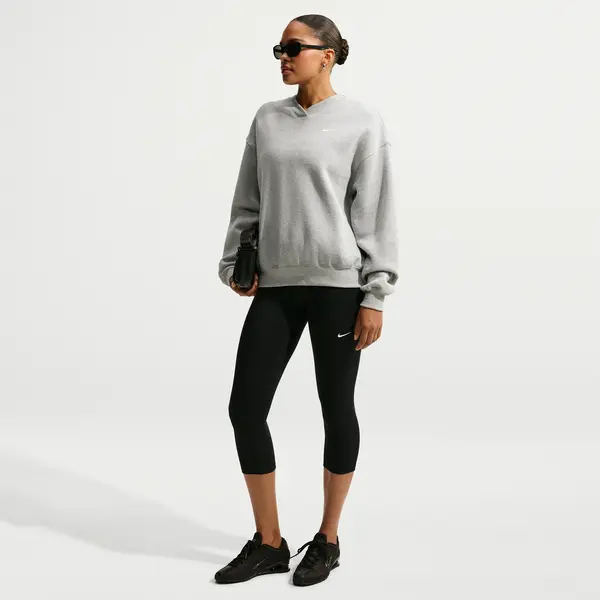 Nike Studio Fleece Medium Weight Oversized V-neck Top