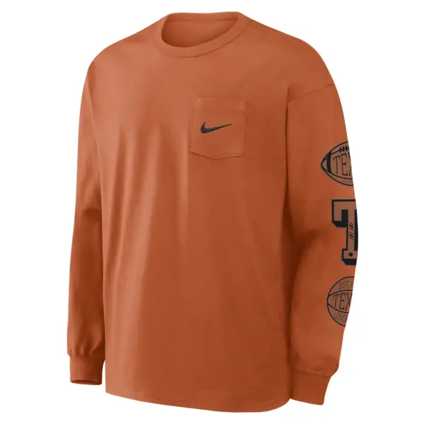 Nike Texas Academic Max90 Pocket College Long-sleeve T-shirt - Orange
