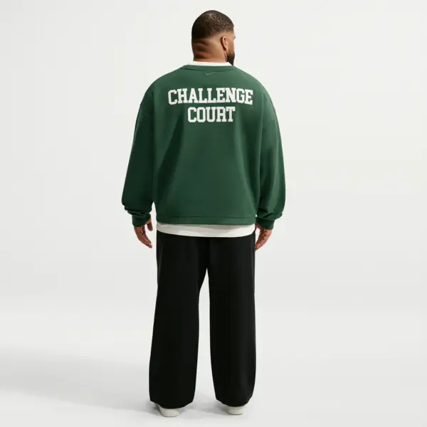 Nike Club Rules French Terry Crew-neck Sweatshirt - Green
