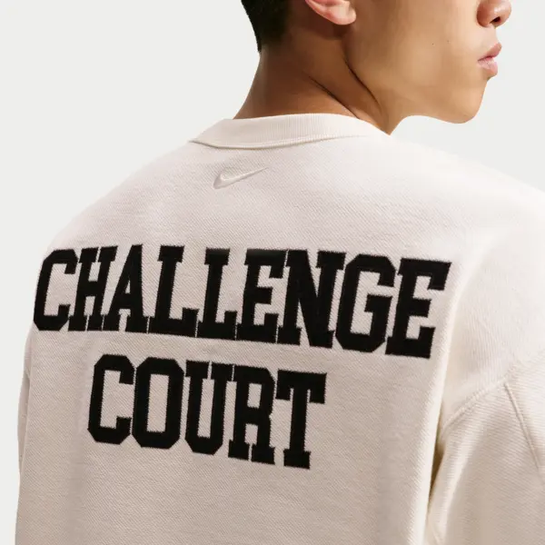 Nike Club Rules French Terry Crew-neck Sweatshirt - White