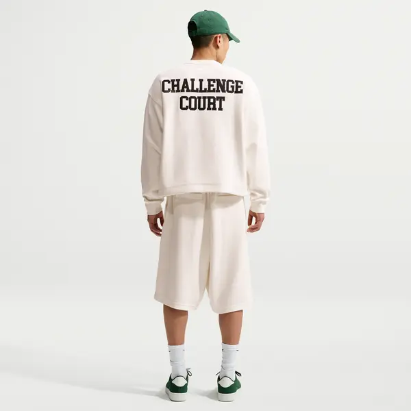 Nike Club Rules French Terry Crew-neck Sweatshirt - White