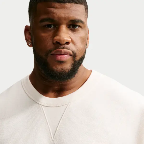 Nike Club Rules French Terry Crew-neck Sweatshirt - White