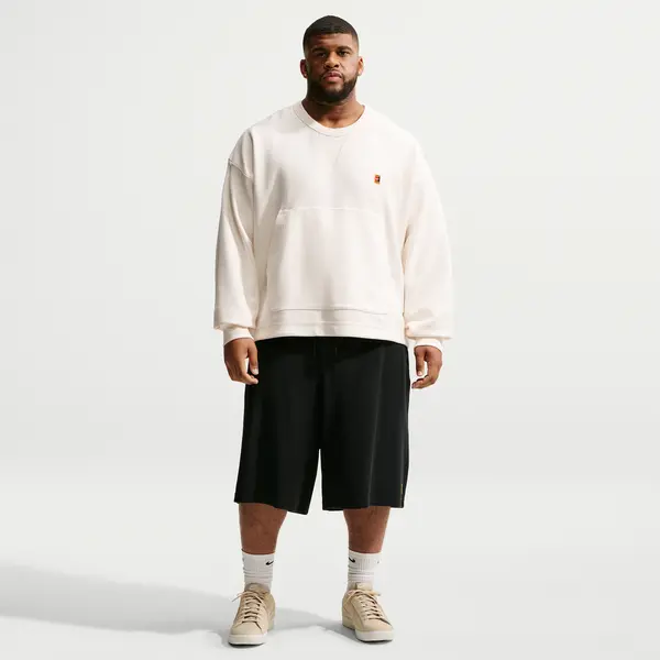Nike Club Rules French Terry Crew-neck Sweatshirt - White