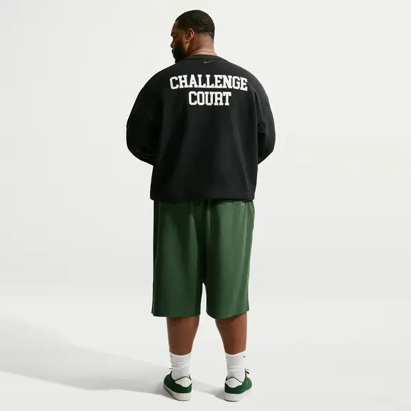 Nike Club Rules French Terry Crew-neck Sweatshirt - Black