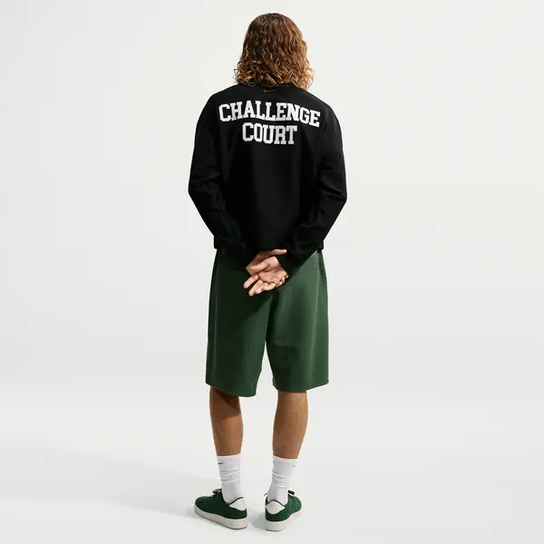 Nike Club Rules French Terry Crew-neck Sweatshirt - Black
