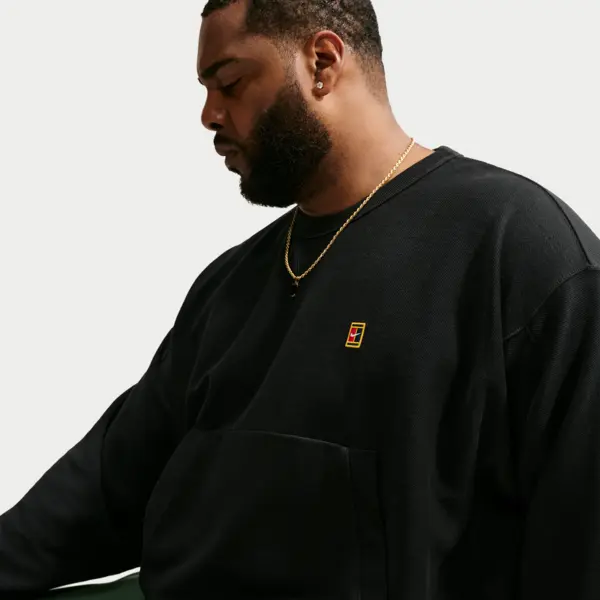 Nike Club Rules French Terry Crew-neck Sweatshirt - Black