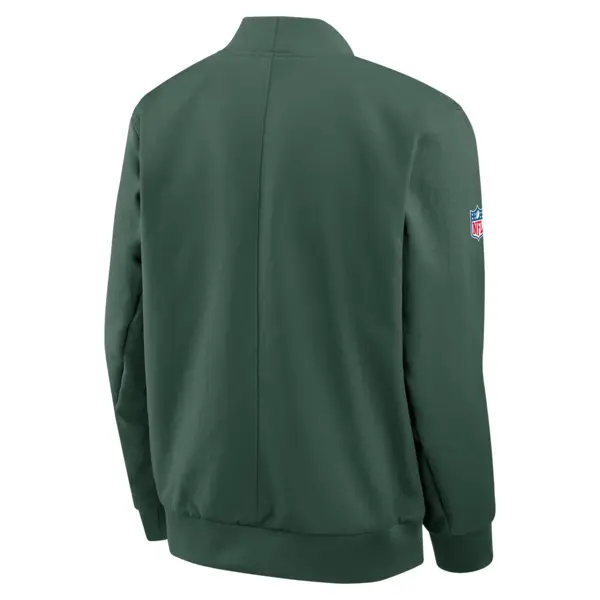 Nike Bay Packers Sideline Nfl Full-zip Bomber Jacket