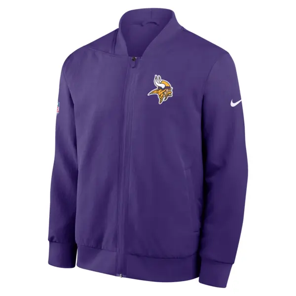 Nike Minnesota Vikings Sideline Nfl Full-zip Bomber Jacket
