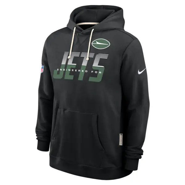 Nike New York Jets Sideline Standard Issue Dri-fit Nfl Pullover Hoodie - Black
