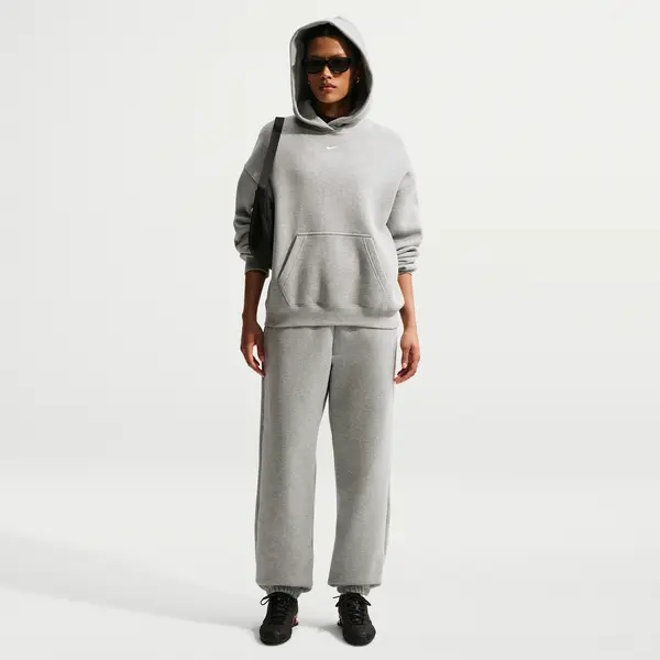 Nike Studio Fleece High-rise Oversized Cuffed Pants - Grey