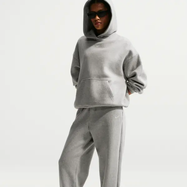 Nike Studio Fleece High-rise Oversized Cuffed Pants - Grey
