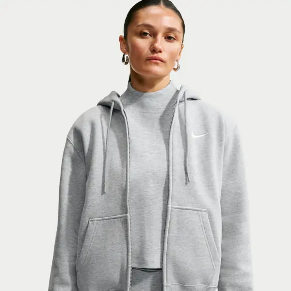 Nike Studio Fleece Medium Weight Full-zip Hoodie - Grey
