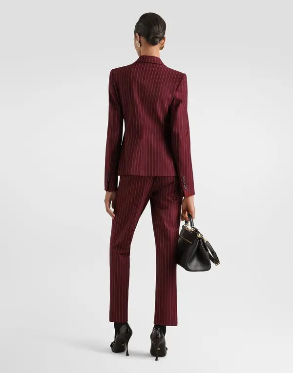 Dolce & Gabbana Single-breasted Pinstripe Wool Jacket