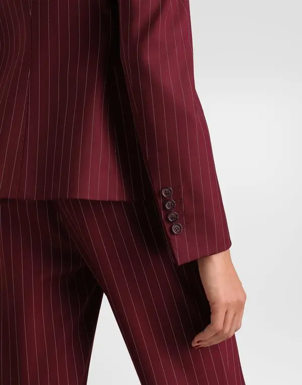 Dolce & Gabbana Single-breasted Pinstripe Wool Jacket