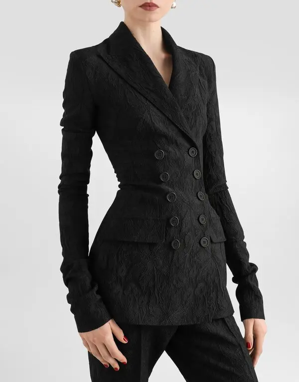 Dolce & Gabbana Floral Brocade Double-breasted Jacket
