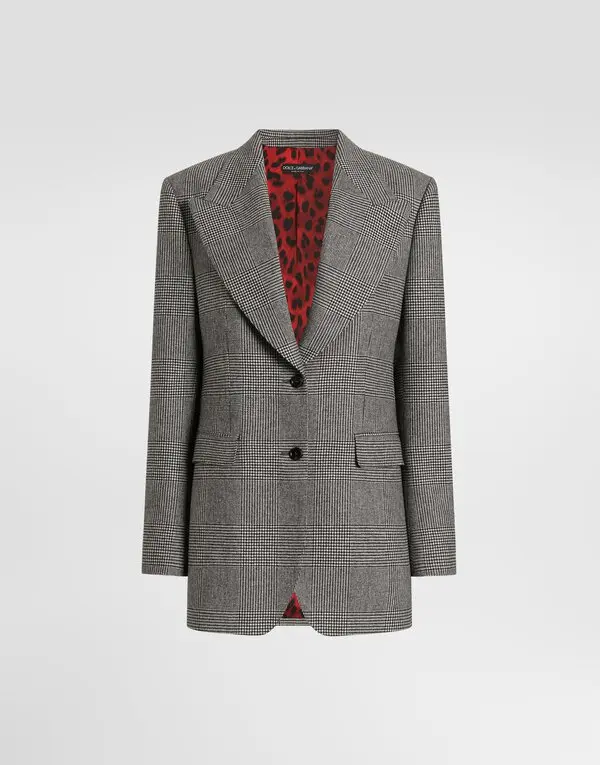 Dolce & Gabbana Glen Plaid Flannel Single-breasted Jacket