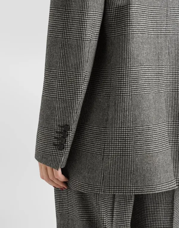 Dolce & Gabbana Glen Plaid Flannel Single-breasted Jacket