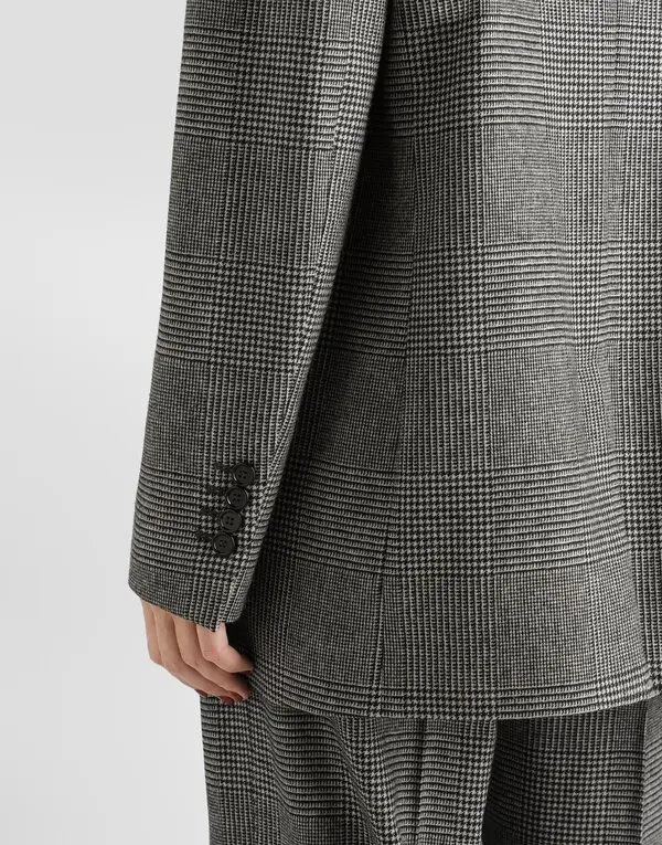 Dolce & Gabbana Glen Plaid Flannel Single-breasted Jacket