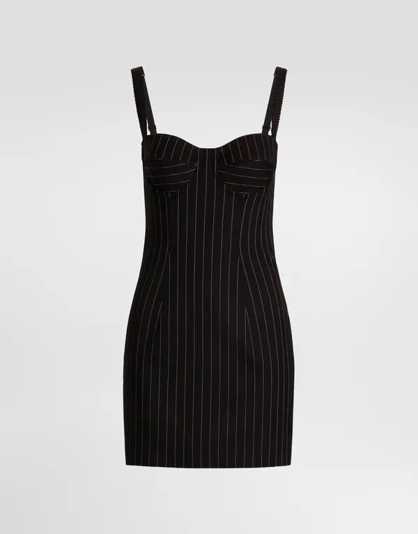 Dolce & Gabbana Pinstripe Wool Dress