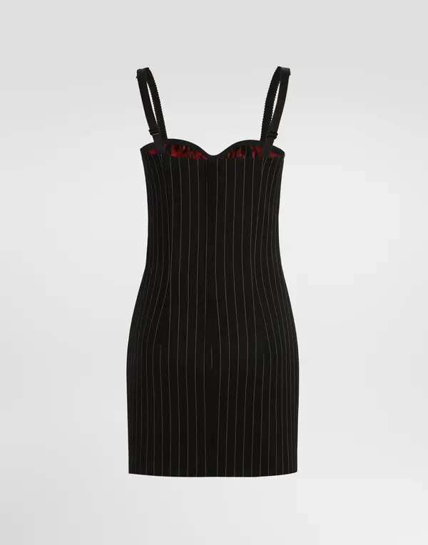 Dolce & Gabbana Pinstripe Wool Dress