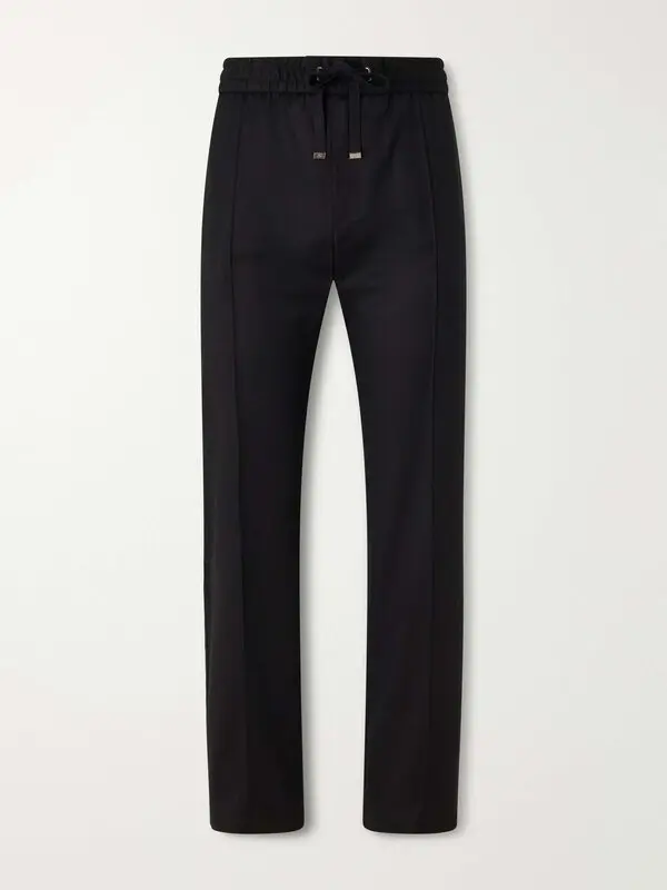 Dolce & Gabbana Sartoriale Straight-leg Pleated Wool-blend Trousers