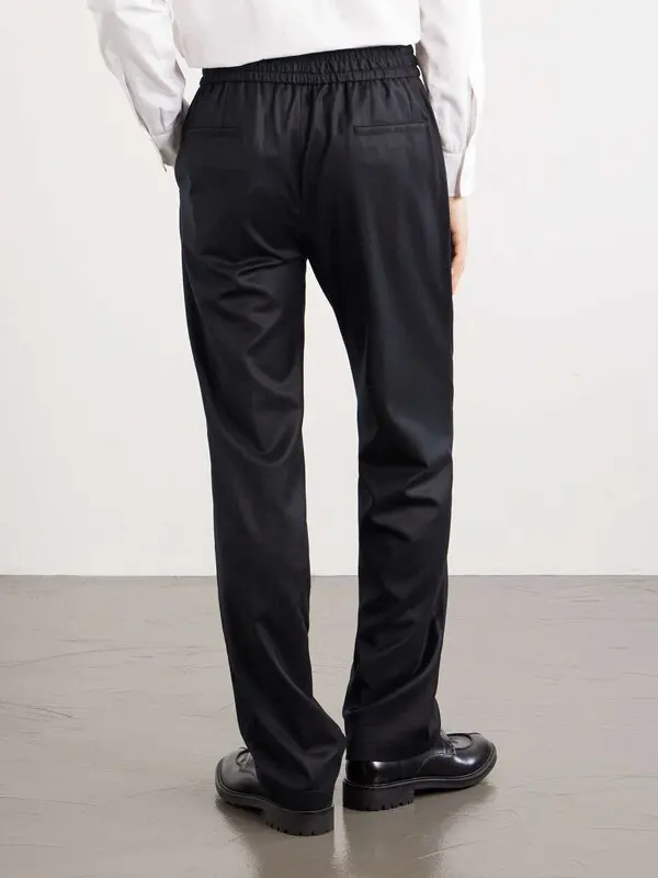 Dolce & Gabbana Sartoriale Straight-leg Pleated Wool-blend Trousers