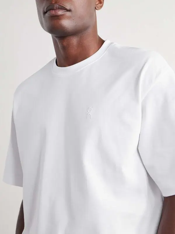 On Logo-embroidered Organic Cotton T-shirt