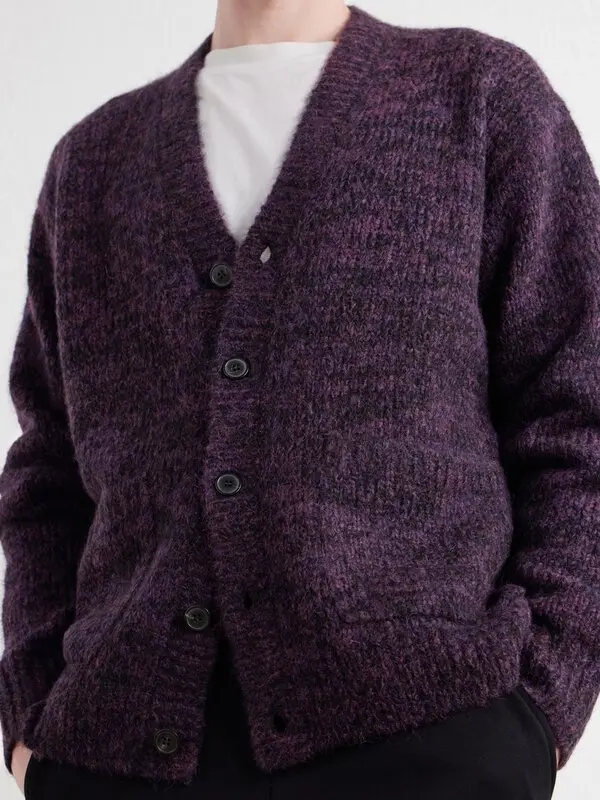 Dries Van Noten Mounia Alpaca-blend Cardigan - Purple