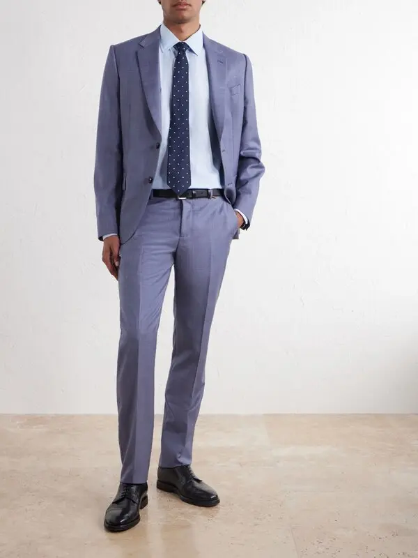 Paul Smith Straight-leg Wool Suit Trousers - Blue