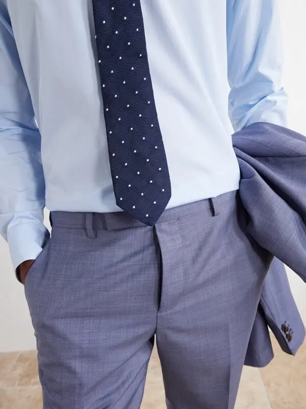 Paul Smith Straight-leg Wool Suit Trousers - Blue