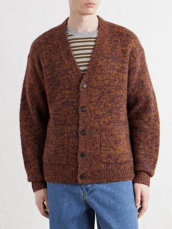 Dries Van Noten Mounia Alpaca-blend Cardigan - Orange