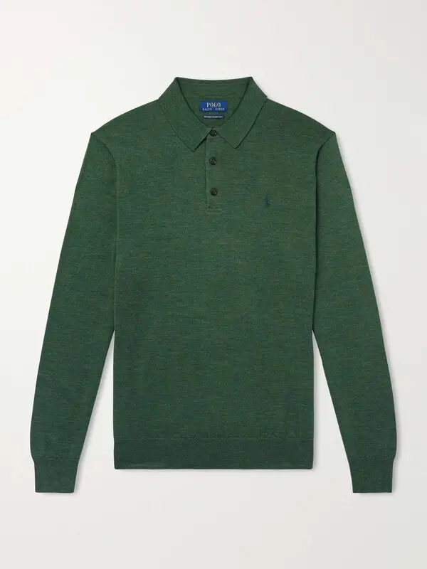 Polo Ralph Lauren Logo-embroidered Wool Polo Sweater